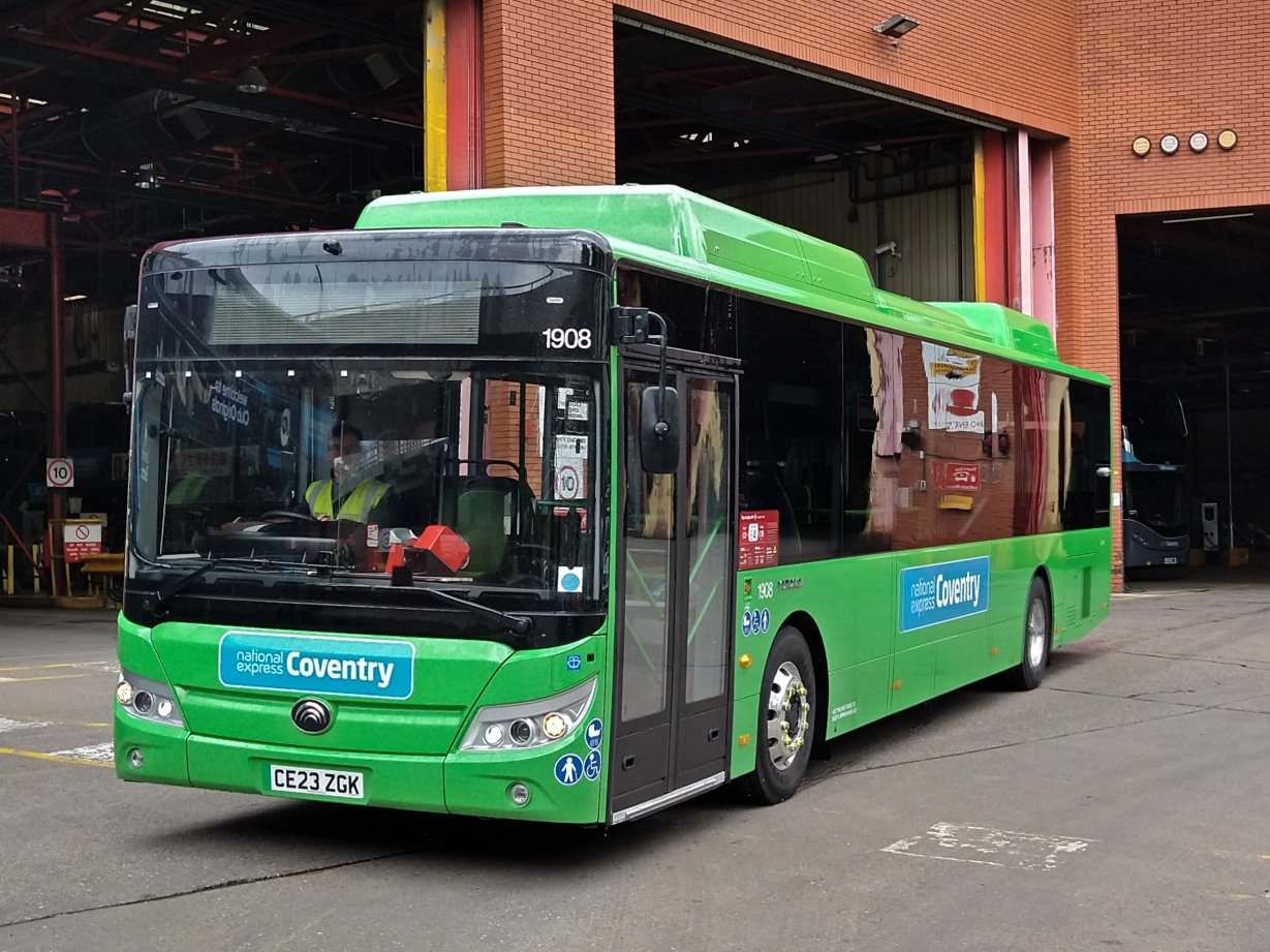 National Express Coventry to trial Yutong E12 electric single decker bus